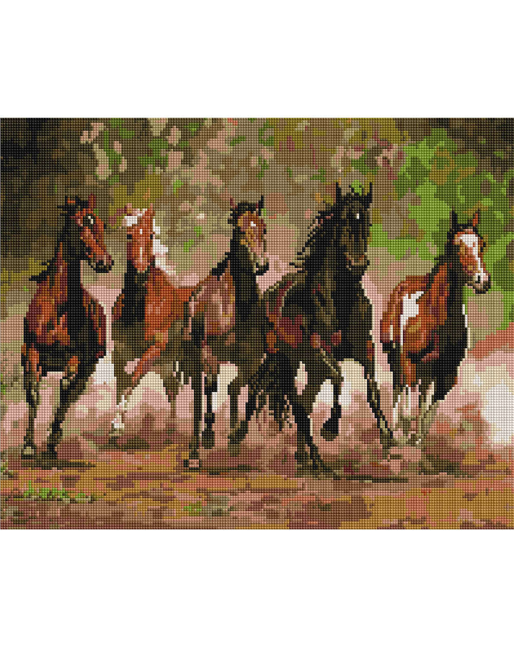 Mozaika diamentowa Stado koni Twoje Hobby - DIAMENTOWE MOZAIKI