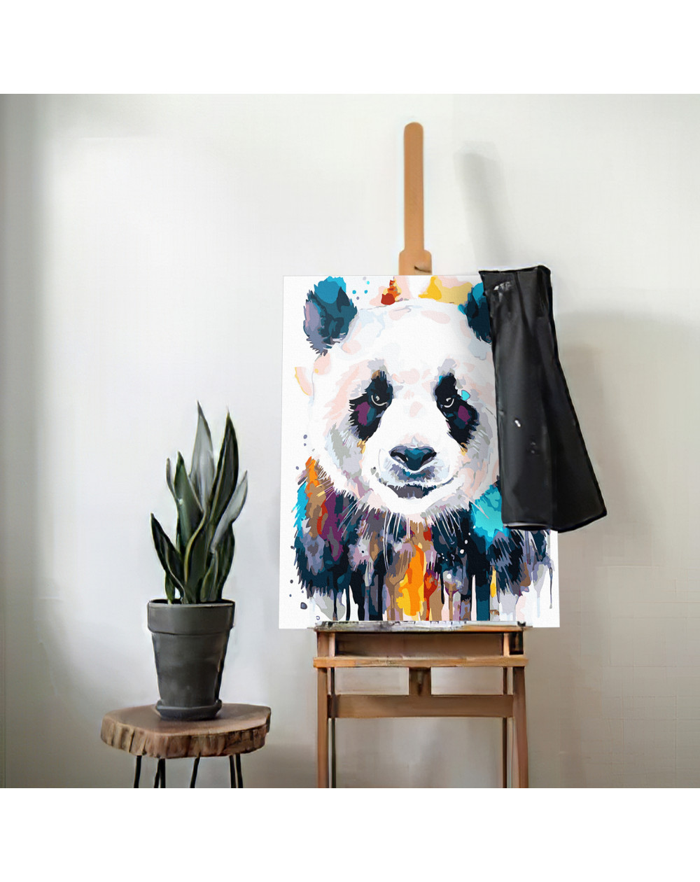 Zestaw do malowania - Słodka panda kup szybko i bezpiecznie - Malowanie po numerach bez ramy 40x50